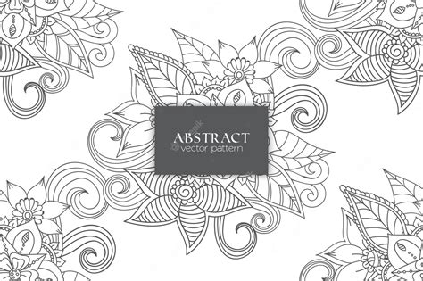 Premium Vector Abstract Seamless Floral Pattern In Vector