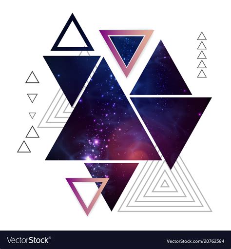 Abstract Hipster Polygonal Triangle Background Vector Image