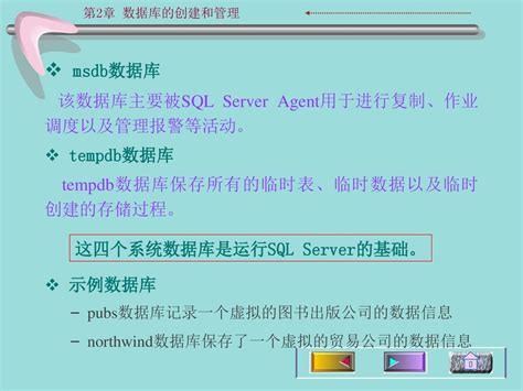 第2章 数据库的创建和管理 学习要点: 21 基本概念 22 创建数据库 23 数据库的管理 24 删除数据库 Ppt Download 第2章 数据库的创建和管理 学习要点: 21 基本概念 22 创建数据库 23 数据库的管理 24 删除数据库 Ppt Download