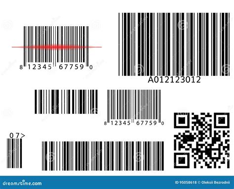 Bar Code Scanning Vector Digital Code Scan Stock Vector Illustration Of Inventory Pattern