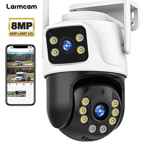 Уличная Камера видеонаблюдения с двойной камерой WI-FI 8MP 4K PTZ IP ...