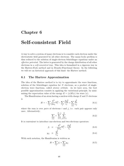 Self Consistent Field Pdf Hartreefock Method Atomic Orbital