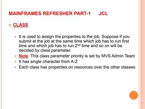 mainframe jcl part 1 pptx resume writing and advice job search