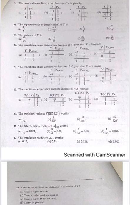 Solved Exercise 2 Let X And Y Be Two Discrete Random