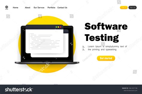 Software Development Programming Coding Testing Illustration Stock