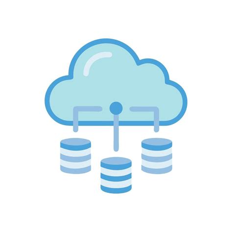 Cloud Database Icon Illustration On Black Background 62418532 Vector Art At Vecteezy