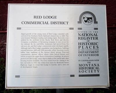 Red Lodge Commercial District Historical Marker