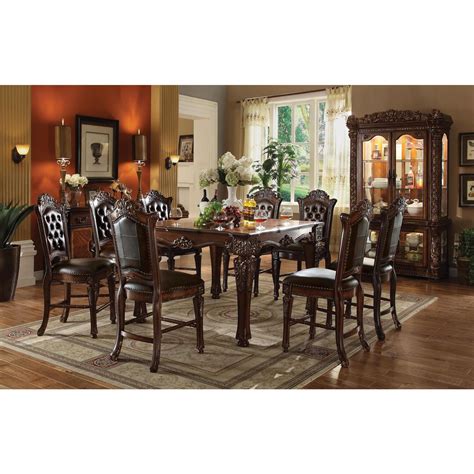 Acme Vendome Wooden Counter Height Table In Cherry