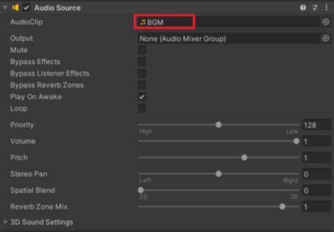 【unity】ゲーム音の再生・停止の基本操作 ばに日記