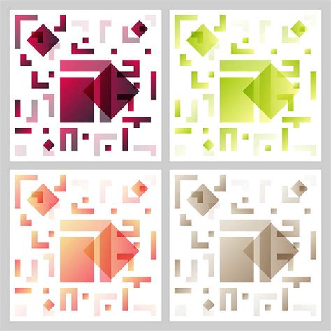 추상 사각형 패턴 및 벡터 배경 Ai Eps Uidownload