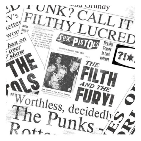 Sex Pistols Newspaper Greetings Card Eyesore Merch