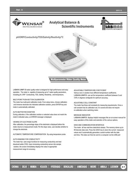 Brand Labmna Lmmp30 Multi Parameter Labman Lcd At Rs 30700 In Delhi