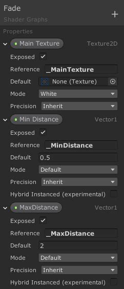 Unity Shader Graph 制作 Fade 淡入淡出效果unity 靠近相机 渐隐渐显 Csdn博客