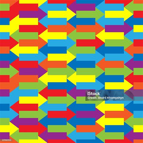 왼쪽과 오른쪽을 가리키는 생생하고 다채로운 화살표의 배열을 특징으로 하는 대담한 패턴입니다 배경 프레젠테이션 또는 방향 선택 또는 다양성을 시각화하는 데 적합합니다 0명에