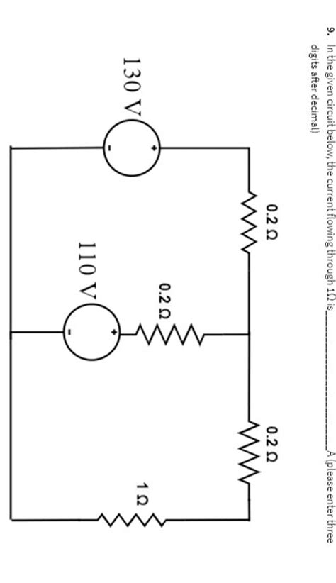 9 in the given circuit below the current flowing through 1Ω isa pleas