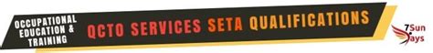 Amazing New Qcto Services Seta Qualifications Now 7sundays