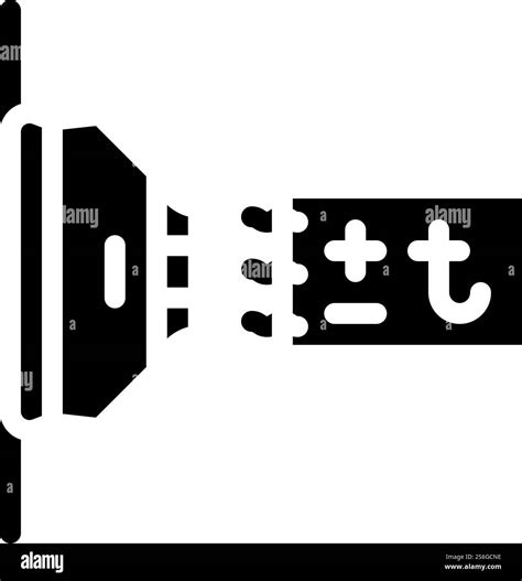 Thermal Sensor Glyph Icon Vector Thermal Sensor Sign Isolated Contour Symbol Black