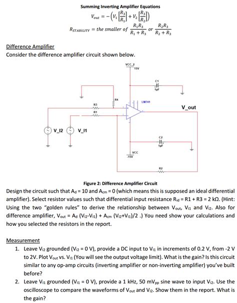 Solved Summing Inverting Amplifier Construct The Summing