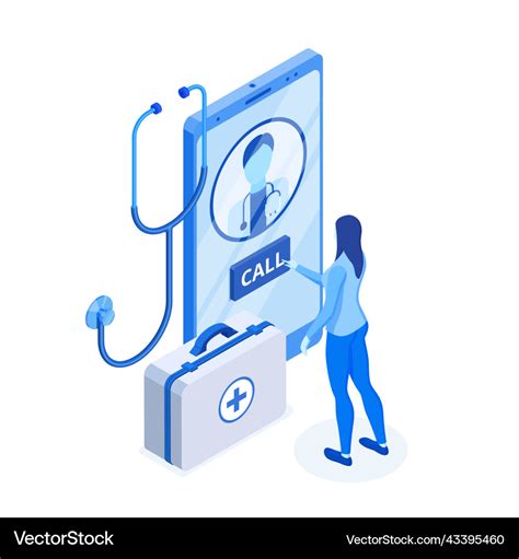online medical consultation mobile app concept vector image