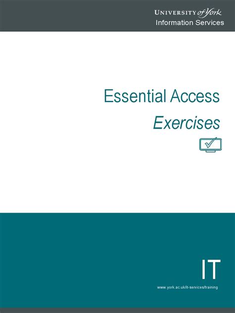 essential access exercises pdf databases computer file