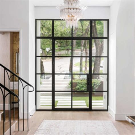 Iwd Sleek Design Steel Exterior Single Iron French Door Cifd S0512