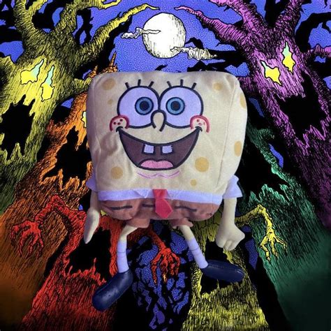 Spongebob Plushie Signed By Hackle And Lil Drop Top Depop