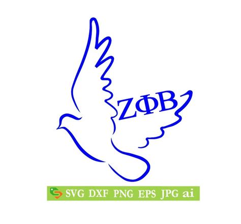 Zeta Phi Beta Dove Cut File Silhouettecricut Jpeg Svgdfx Eps Png