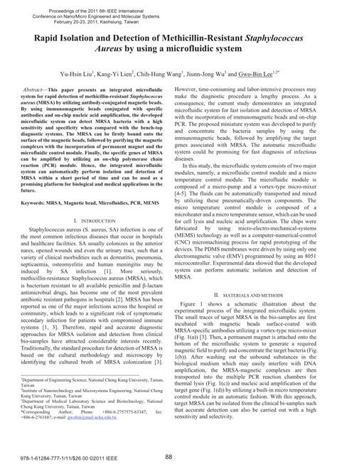 Pdf Rapid Isolation And Detection Of Methicillin Resistant