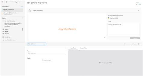 New In Tableau Desktop 20223 Table Extensions