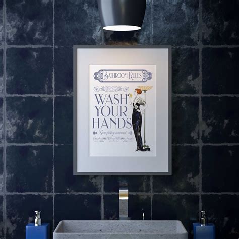 Funny Bathroom Print Art Deco Wall Decor Art Deco Etsy Australia