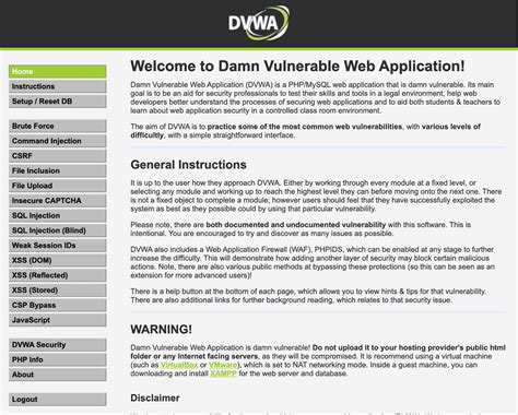 Damn Vulnerable Web Application Aofiee Dev