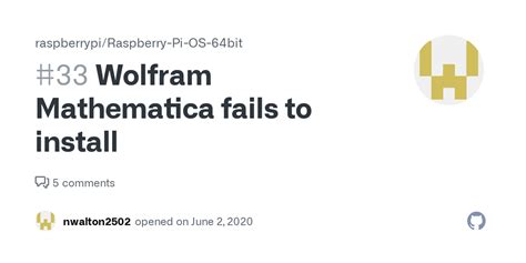 Wolfram Mathematica Fails To Install Issue Raspberrypi Raspberry Pi OS Bit GitHub