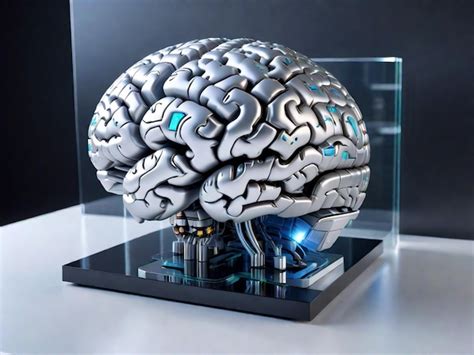 Premium Photo Digital Illustration Of Artificial Silicon Made Brain