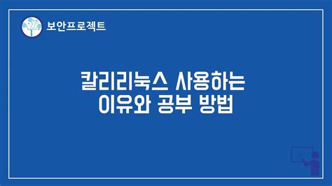 칼리리눅스 해킹 칼리리눅스 사용하는 이유와 공부 방법 Youtube