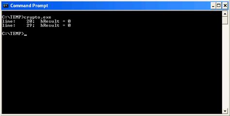 C Ms Cryptoapi Doesnt Work On Windows Xp With Cryptacquirecontext Stack Overflow