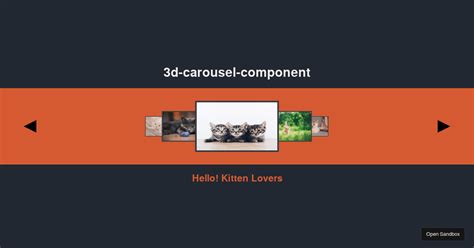 D Carousel Component Examples CodeSandbox