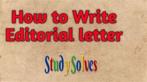 How To Write Editorial Letter Letter To Editor Format With Samples Study Solves