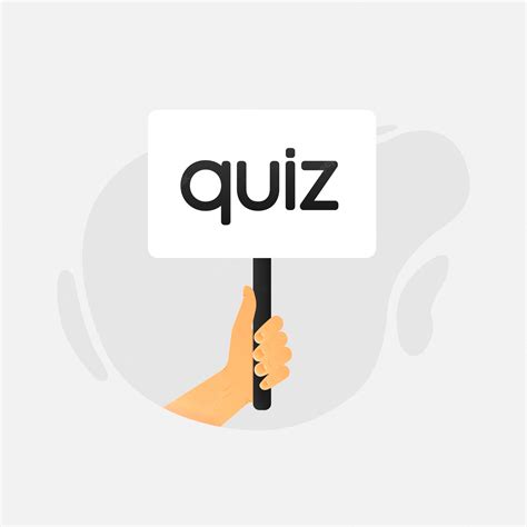 Premium Vector Black Lettering Quiz The Hand Holds A Flag A Sign With