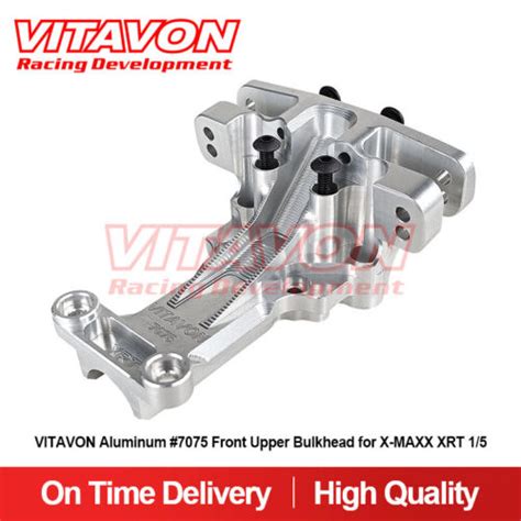 VITAVON Aluminum 7075 Front Upper Bulkhead For X MAXX And XRT 1 5 Silver La Folie Du R C
