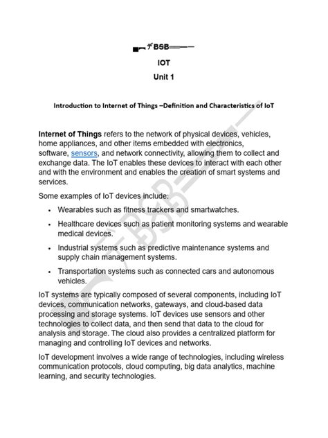Iot Unit 1 ︻デɃꞨɃ══━一 Pdf Internet Of Things Representational State Transfer