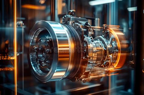 High Tech Industrial Machine Engine Component In Motion Stock Image Image Of Production