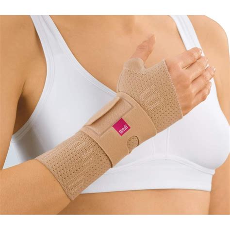 Medi Manumed Active Knit Wrist Support Left Sand Medium Optimally Sized Volar Hand Splint
