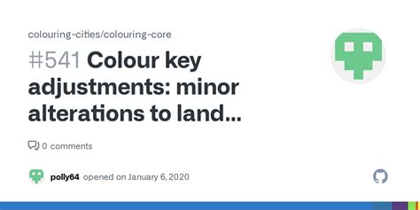 Colour Key Adjustments Minor Alterations To Land Usebuilding Type