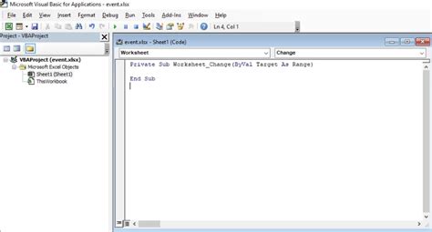 Events In Excel Naukri Code