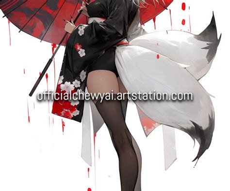 Artstation Kitsune Girls Artworks