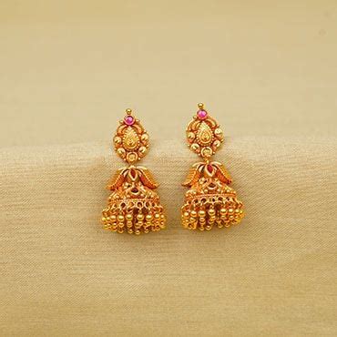 Buy Gold Jhumka Earrings Gold Jhumka Earring Designs Best Prices