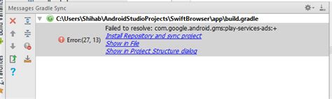 Android Gradle Sync Error When Importing Moblie Ads Sdk Stack Overflow