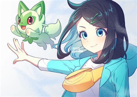 Sprigatito And Liko Pokemon And More Drawn By Shi Mohaji Danbooru