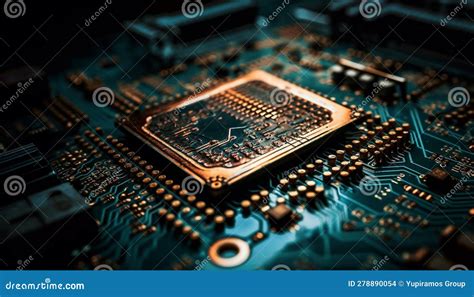 Complexity Of Semiconductor Circuit Board Reflects Progress In Electronics Industry Generated By