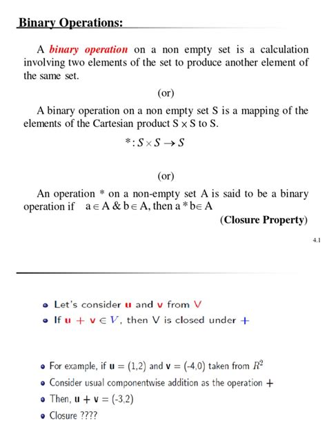 Linear Algebra Binary Operations Pdf Group Mathematics Field